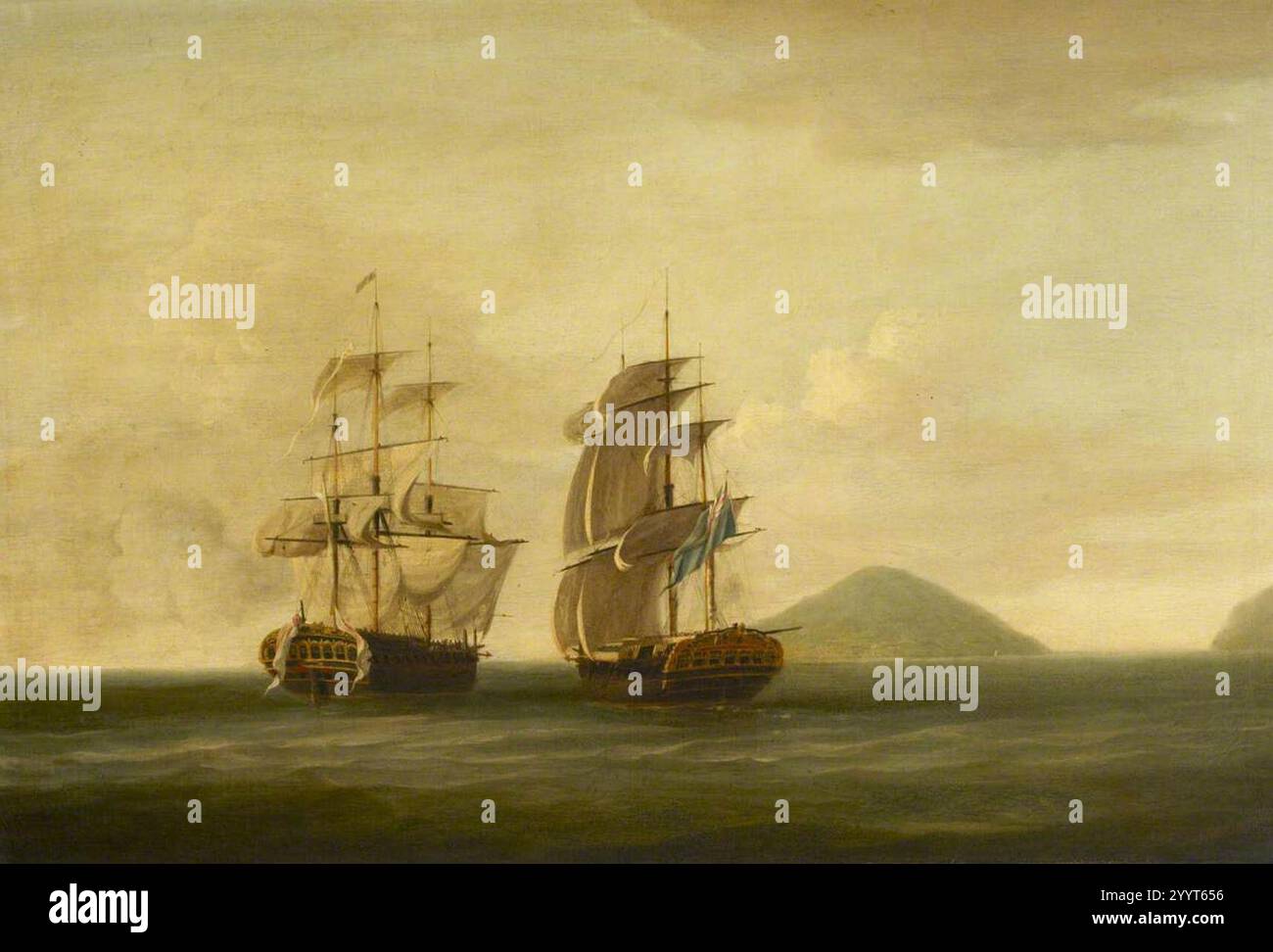 Dominic Serres (1722-1793) - HMS 'Pearl' Capturing the 'Esperance', 30 ...