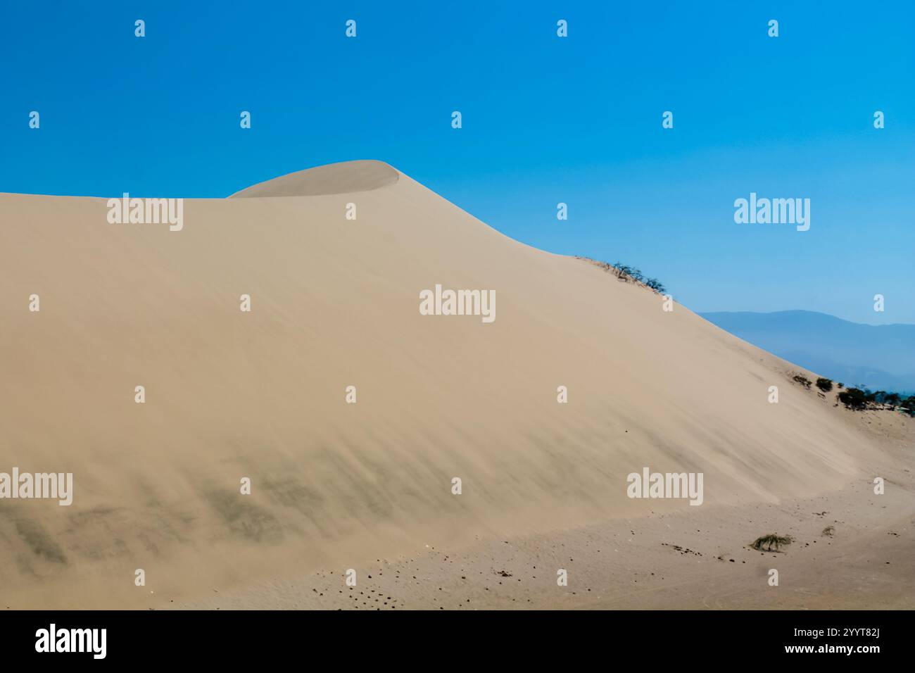 Huacachina oasis among the sand dunes dry desert in Peru. Peruvian ...