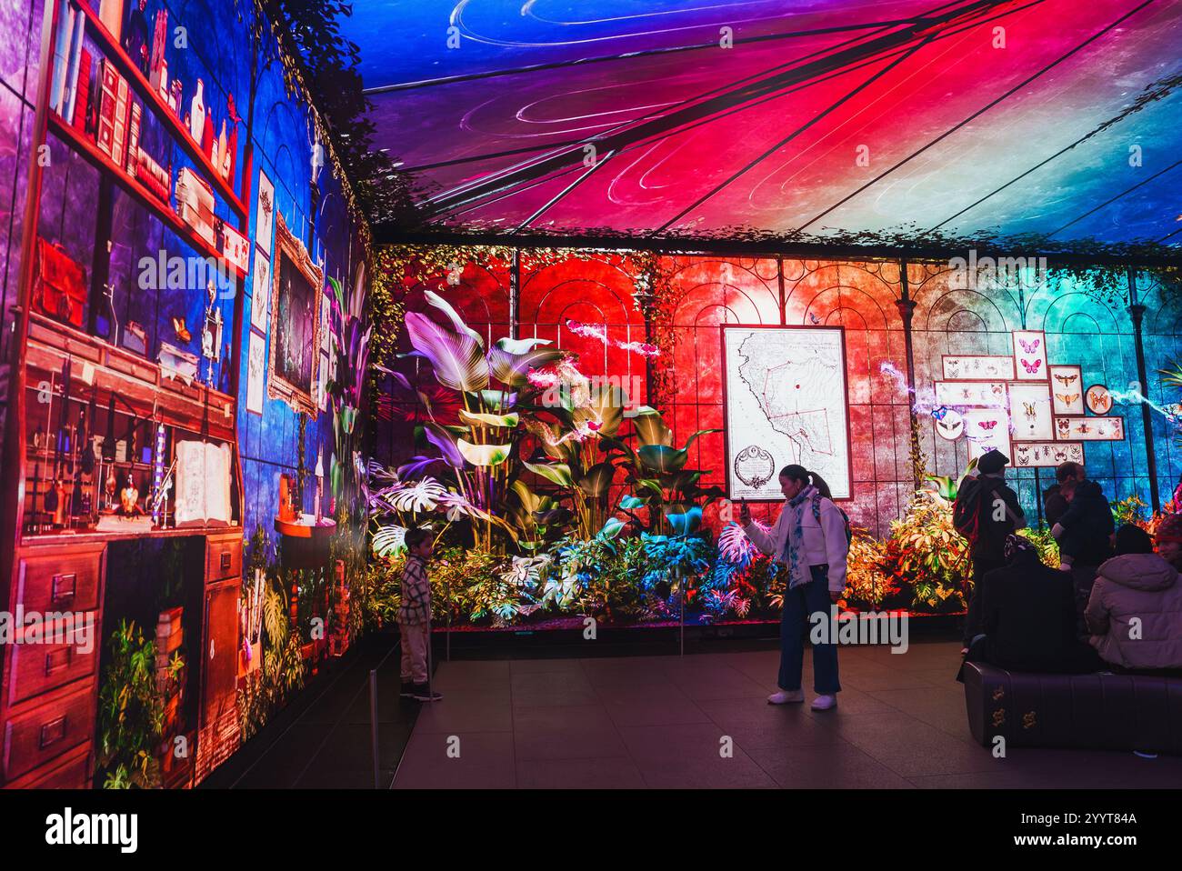 Interactive Digital Art Display with Nature Theme in London Stock Photo ...