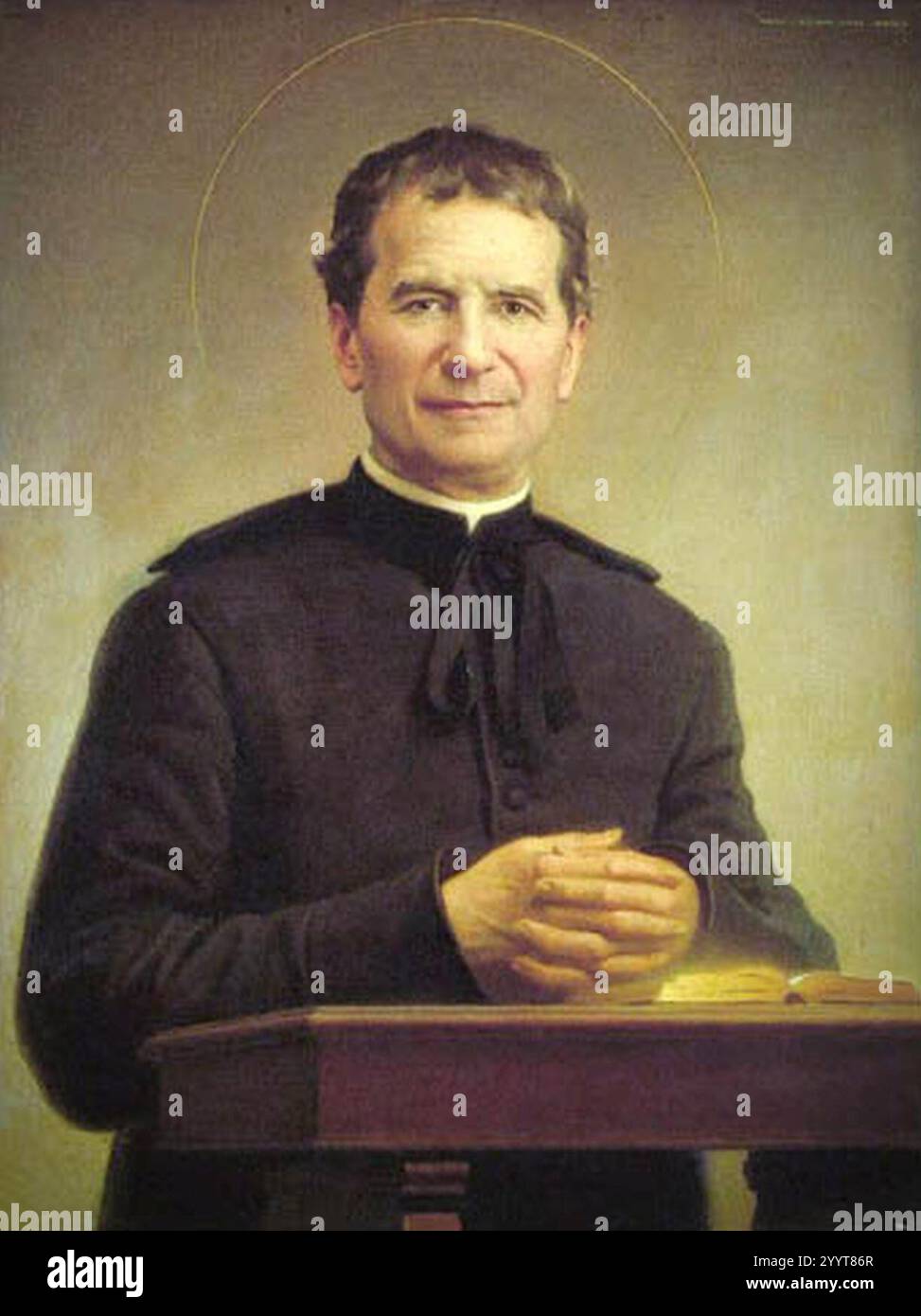 Don bosco painting portrait Stock Photo - Alamy