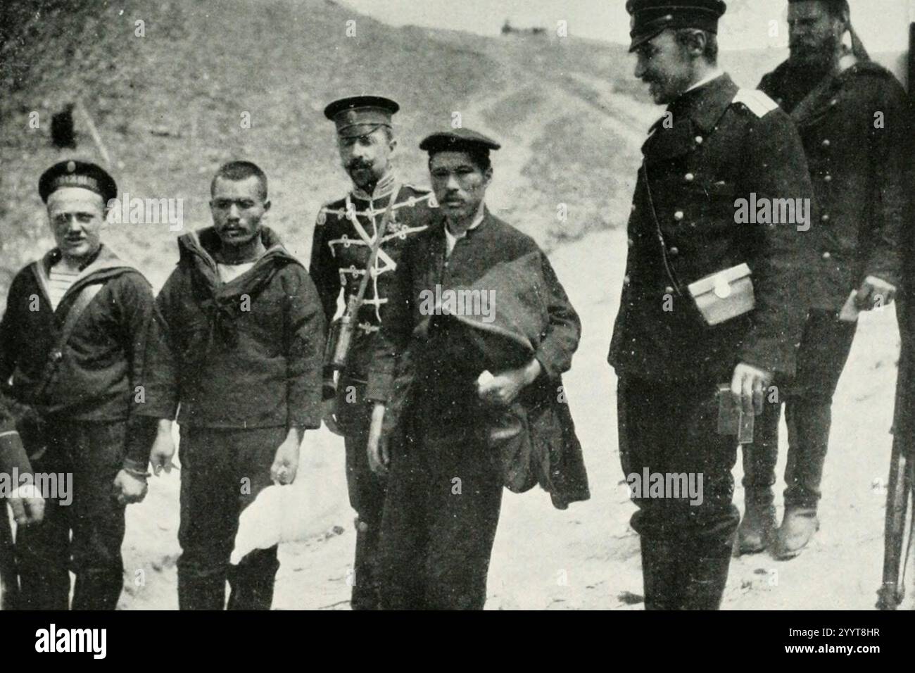 Don Jaime and Japanese prisoners, 1904 Stock Photo - Alamy