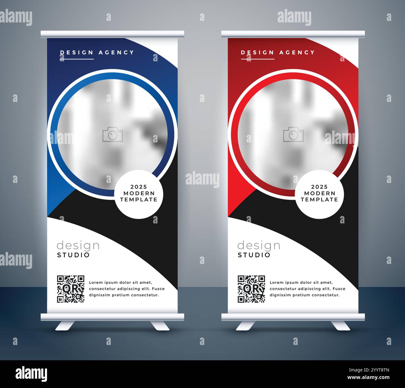 Business roll up set standee design banner template hi-res stock ...