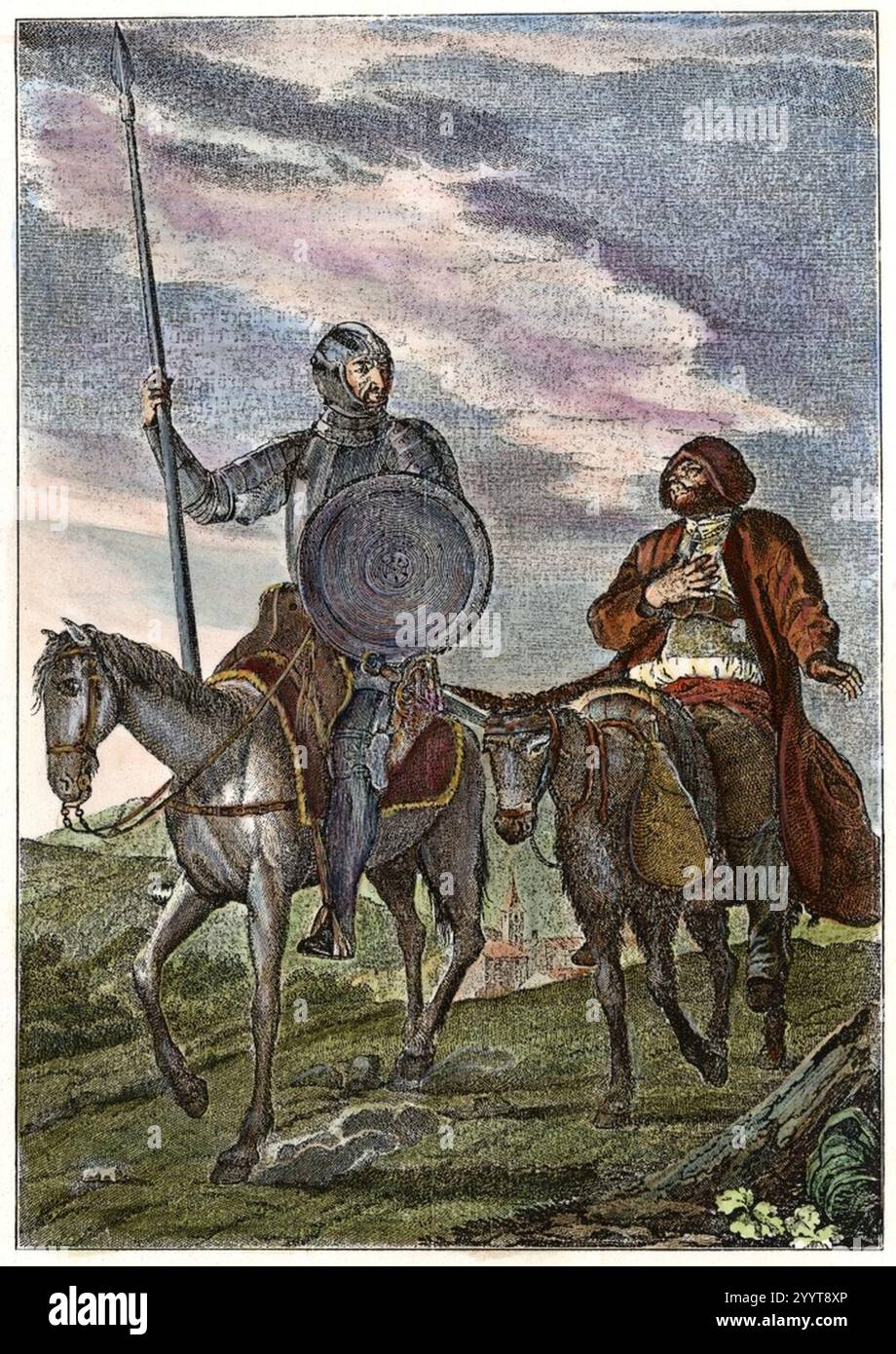 Don Quixote & Sancho Panza 1780 01 Stock Photo - Alamy