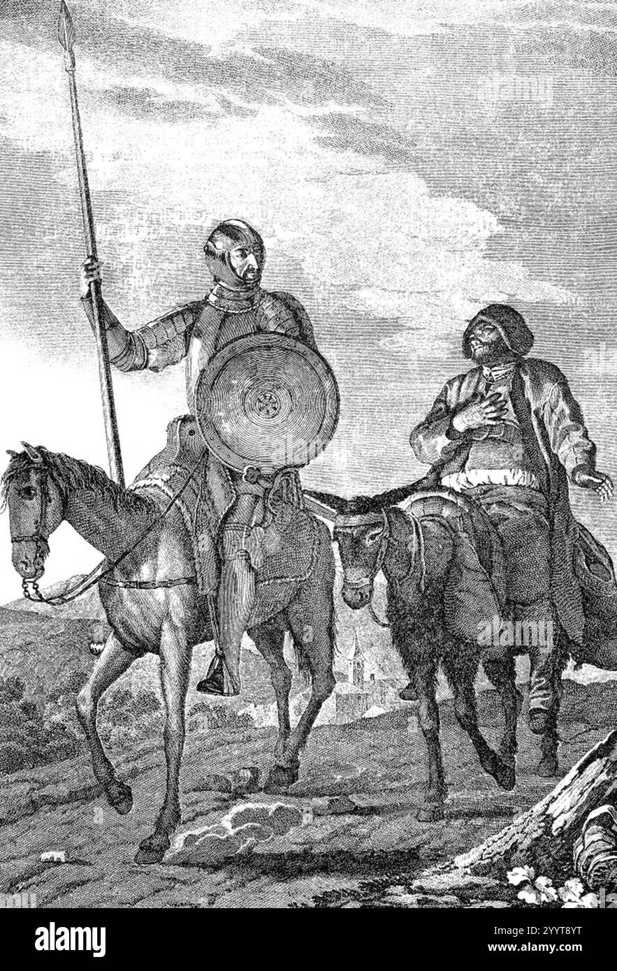 Don Quixote & Sancho Panza 1780 02 Stock Photo - Alamy