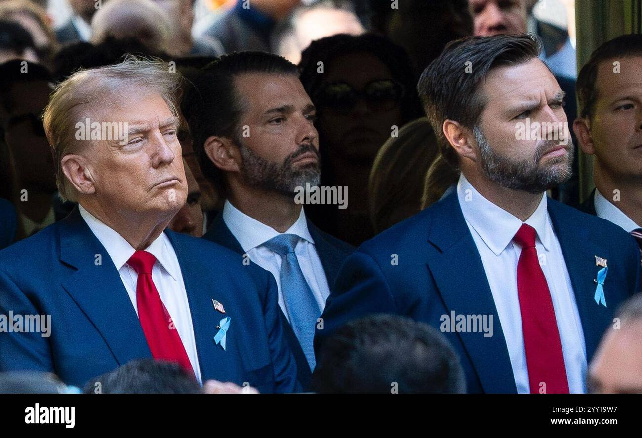 Donald Trump and JD Vance at the 2024 NYC 9 11 Remembrance Ceremony ...
