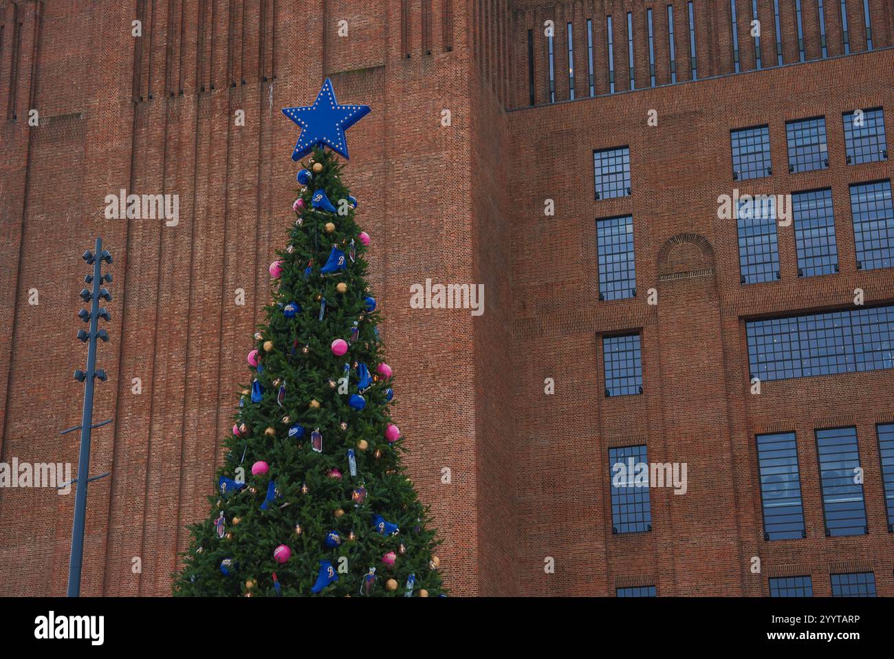 Christmas Tree in Front of Tate Modern in London During Holiday Season ...