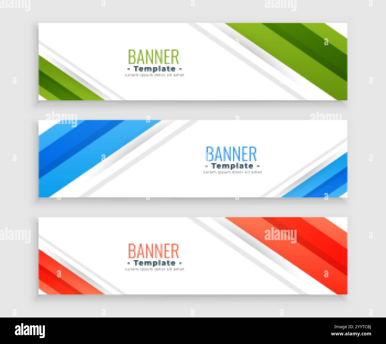 modern web business banners set of three templates Stock Vector Image ...