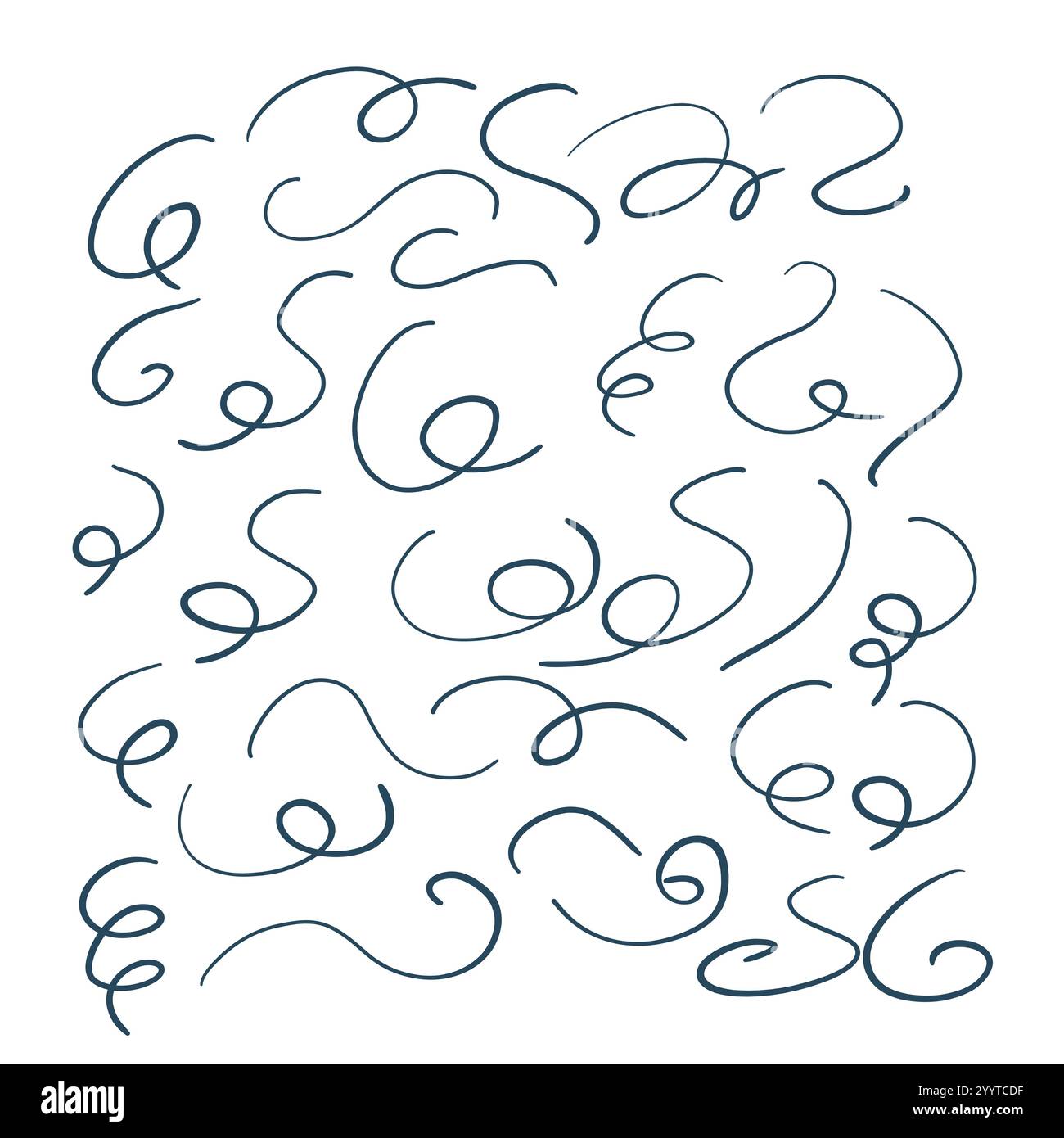hand drawn swirl shapes big set Stock Vector Image & Art - Alamy