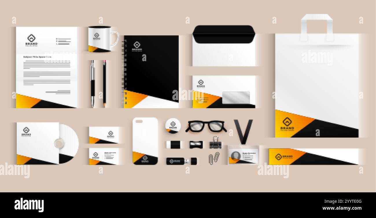 modern business stationery elements set design Stock Vector Image & Art ...