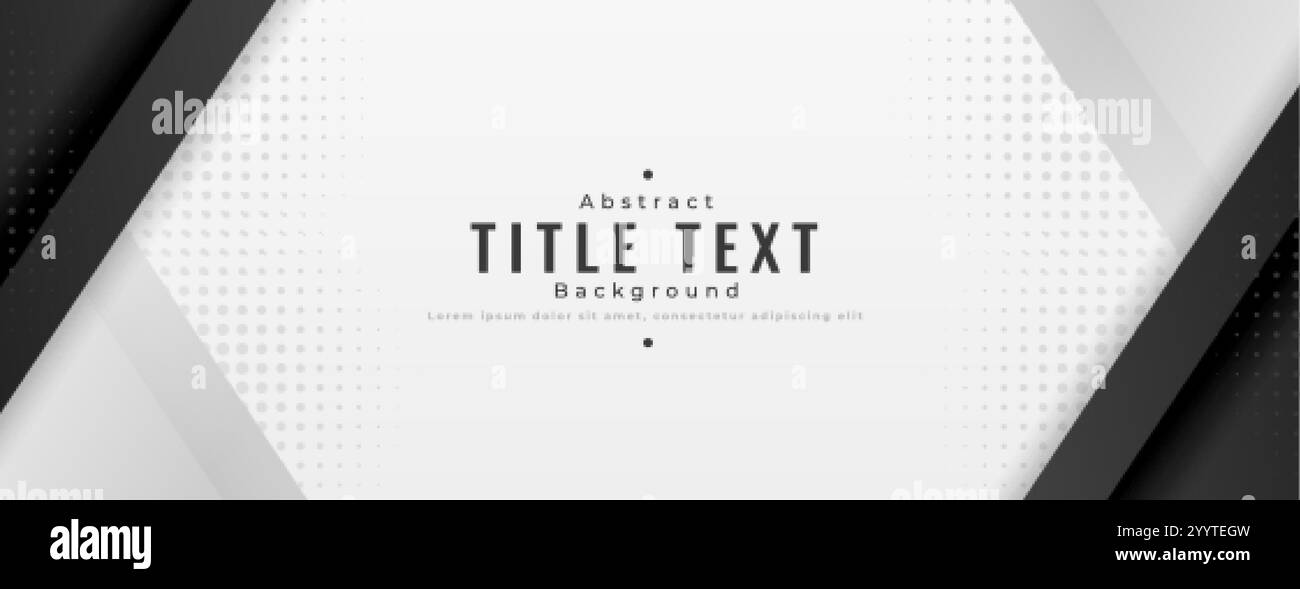 modern wide presentation banner in black and white shade Stock Vector ...