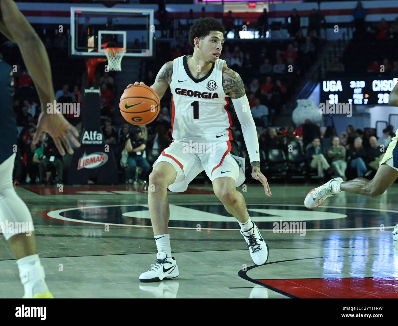 ATHENS, GA - DECEMBER 22: Georgia Bulldogs guard Dakota Leffew (1 ...