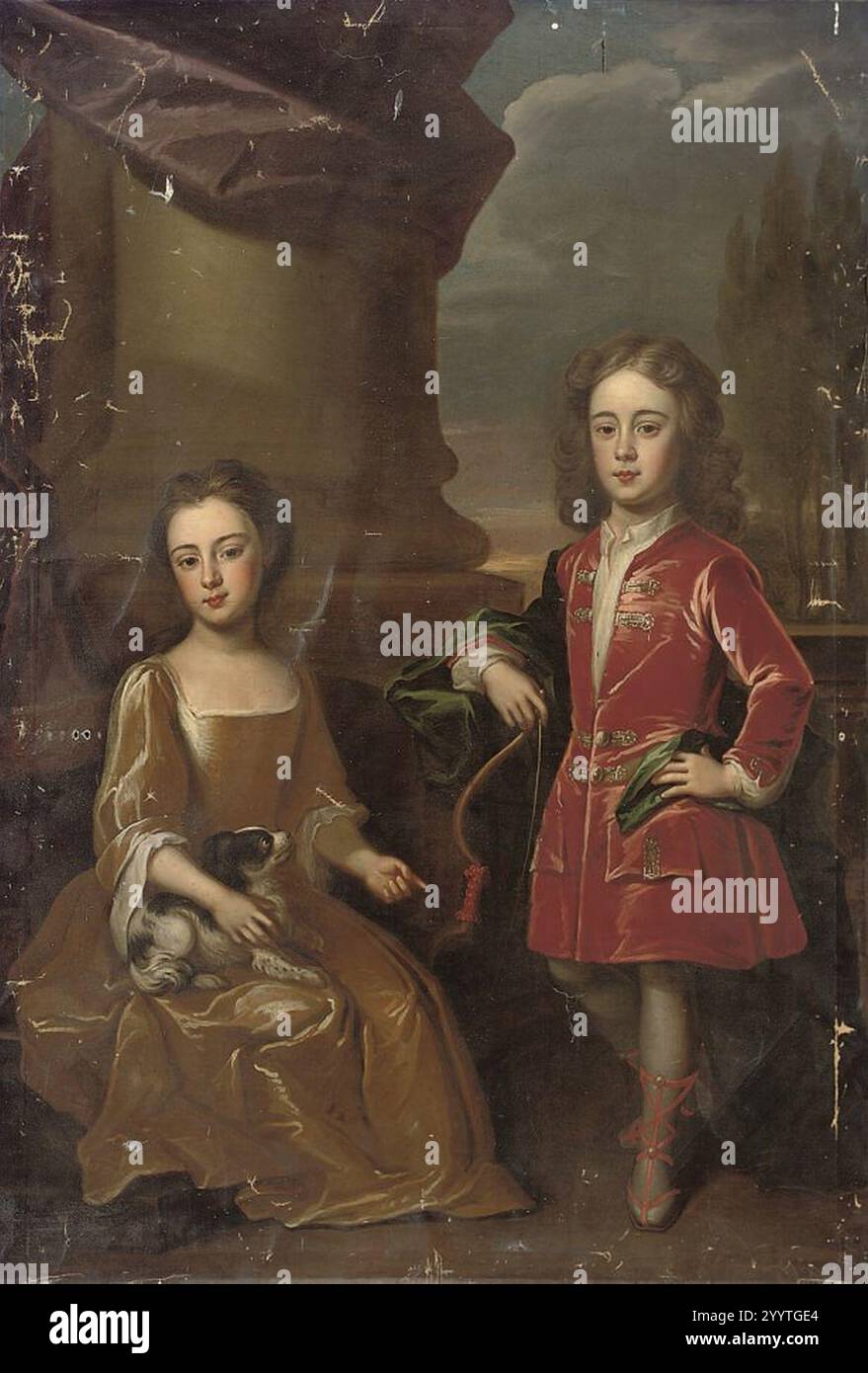 Double portrait of Dudley North (1684-1730), with his sister Anne ...