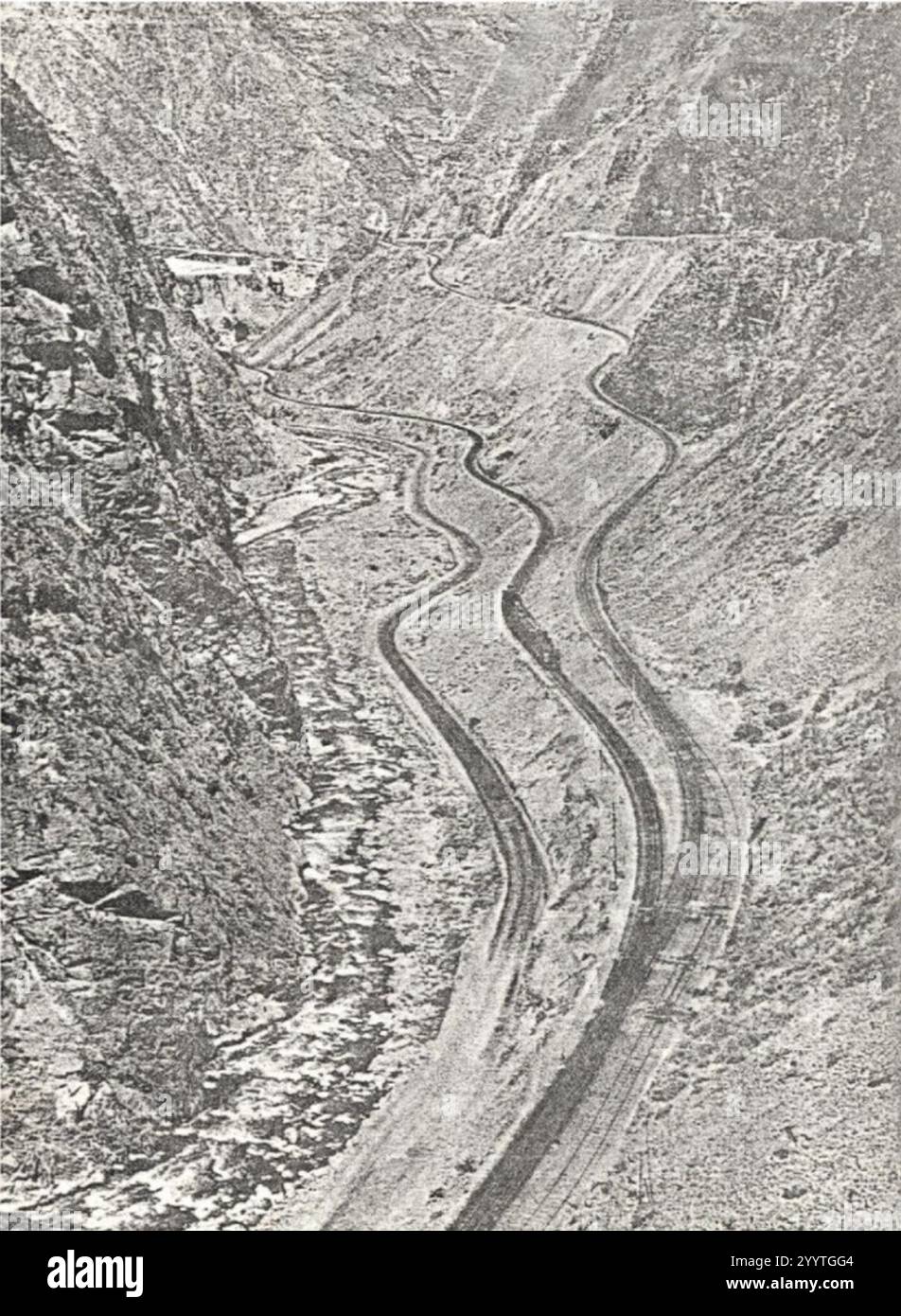 Double switchback on the Lima-La Oroya railway line Stock Photo - Alamy