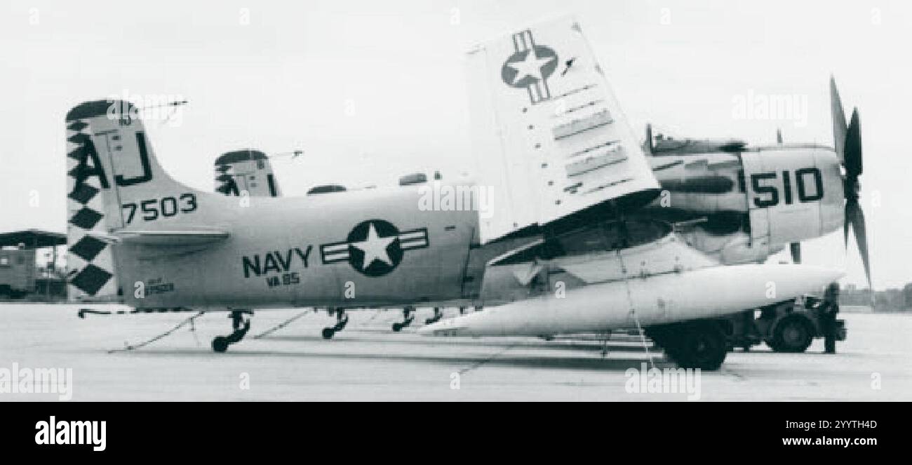 Douglas A-1H Skyraider of VA-85, circa in 1962 Stock Photo - Alamy