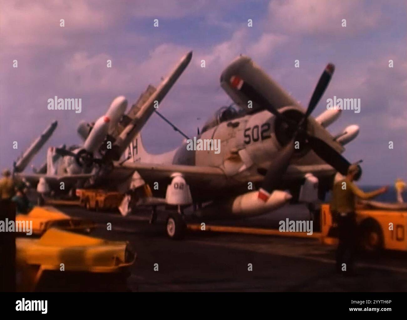 Douglas A-1H Skyraider of VA-152 aboard USS Oriskany (CVA-34), 2 ...