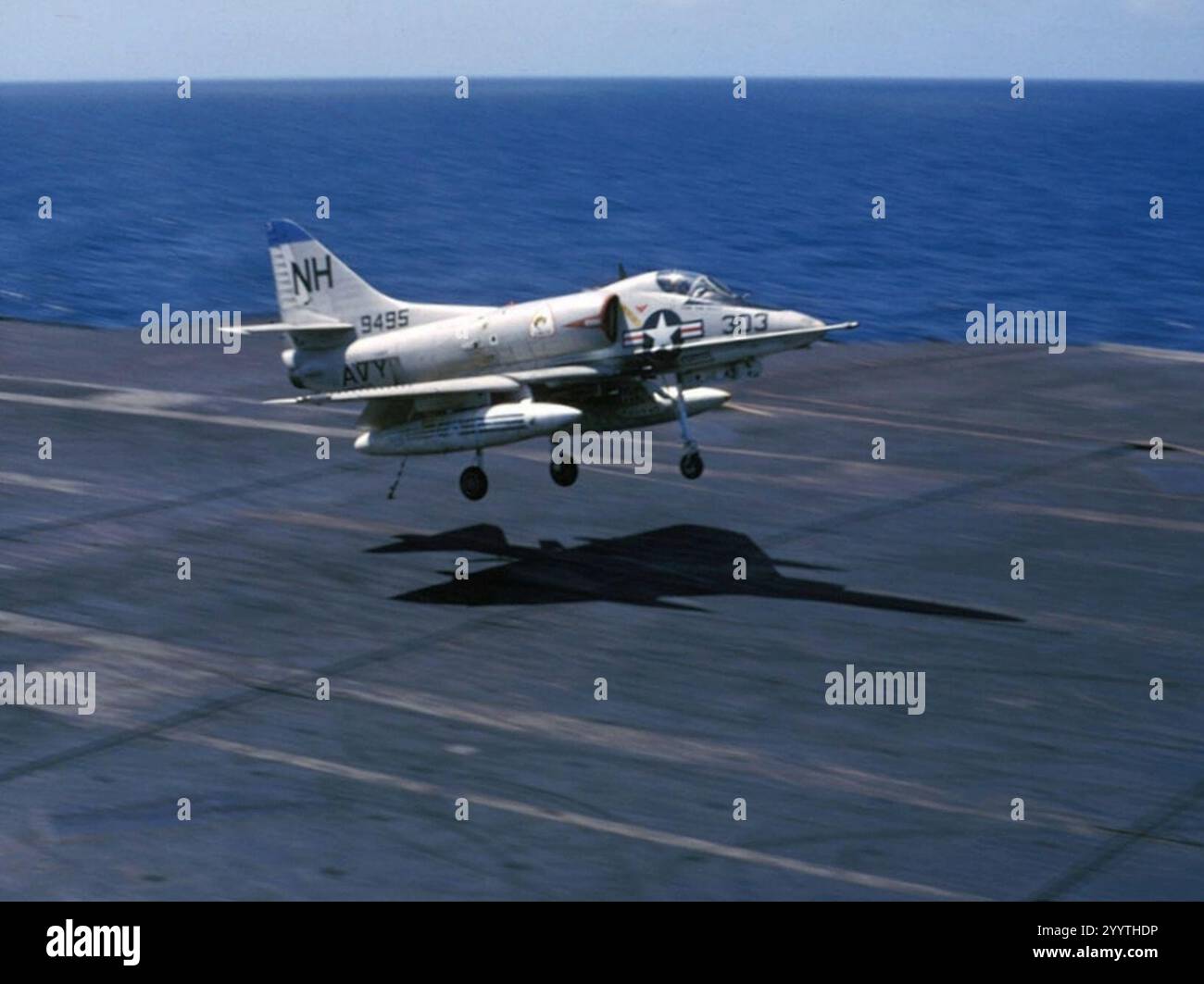Douglas A-4C Skyhawk of VA-113 landing aboard USS Kitty Hawk (CVA-63 ...