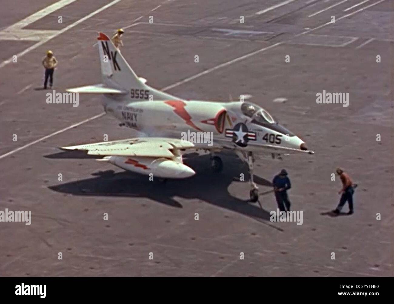 Douglas A-4C Skyhawk of VA-144 aboard the aircraft carrier USS ...