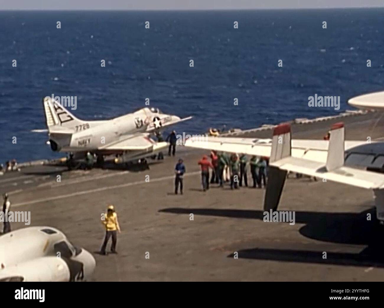 Douglas A-4C Skyhawk of VSF-1 is launched from USS Independence (CVA-62 ...
