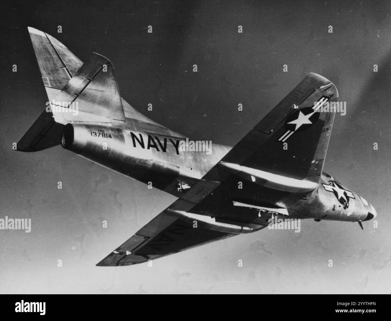 Douglas A4D-1 Skyhawk in flight, circa in late 1954 Stock Photo - Alamy