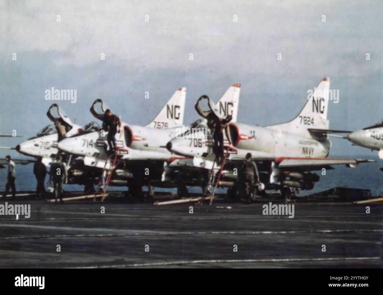 Douglas A-4C Skyhawks of VA-36 aboard USS Enterprise (CVAN-65), 28 May ...