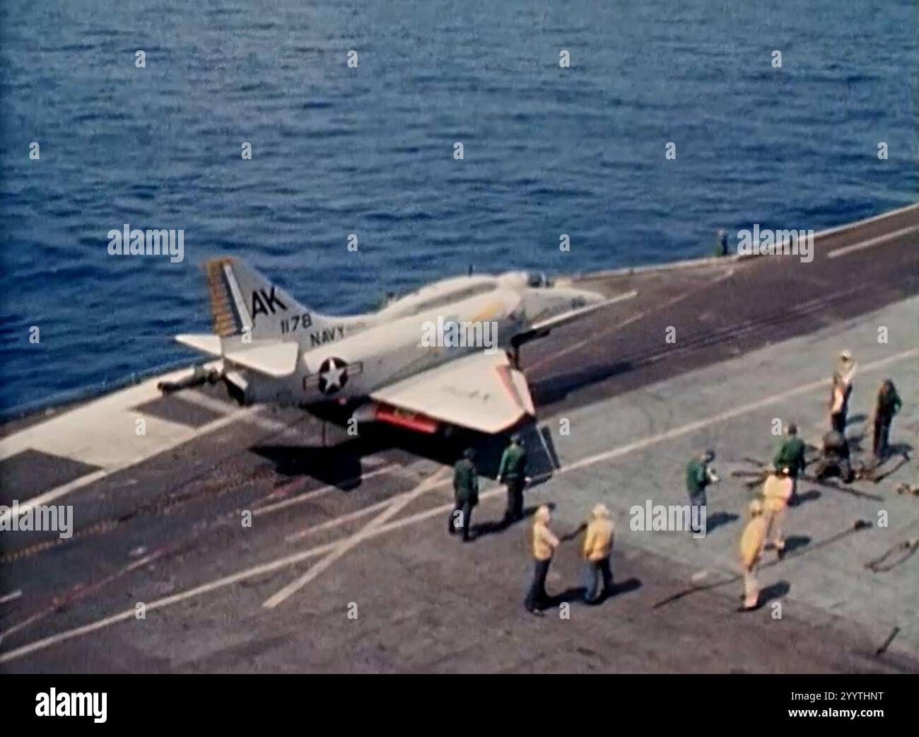 Douglas A-4E Skyhawk of VA-106 is launched from USS Intrepid (CVS-11 ...