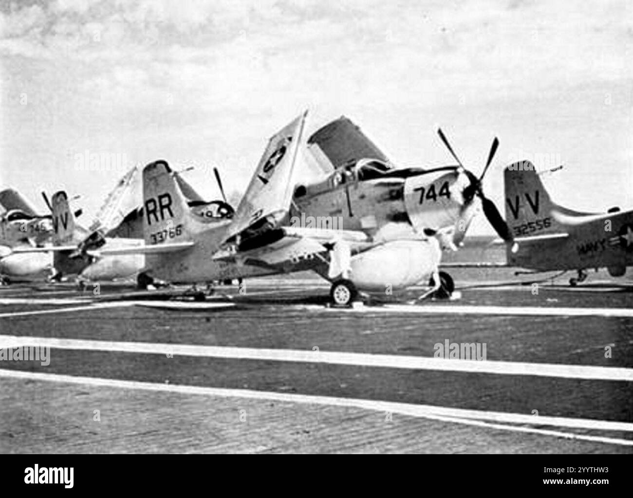 Douglas AD-5W Skyraider of VAW-11 Det.LW aboard the USS Lexington (CVA ...