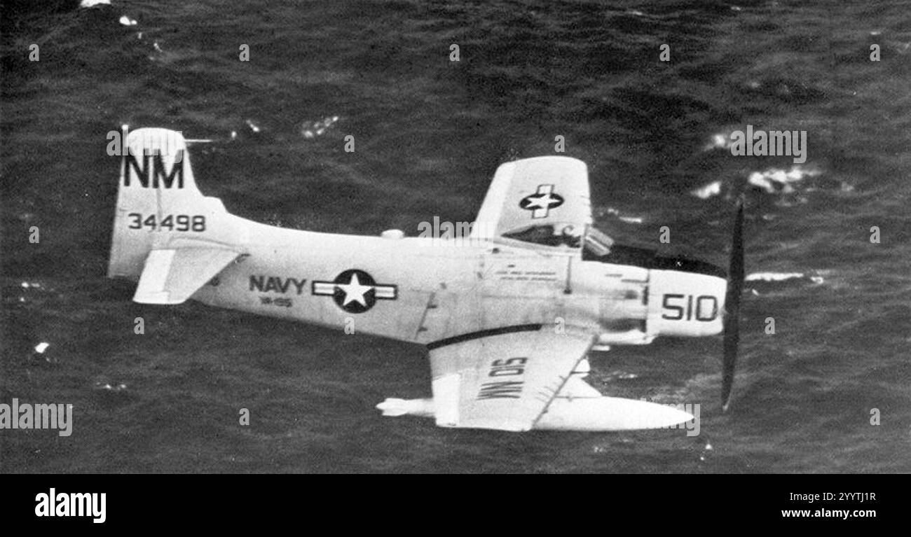 Douglas AD-6 Skyraider of VA-195 in flight c1959 Stock Photo - Alamy
