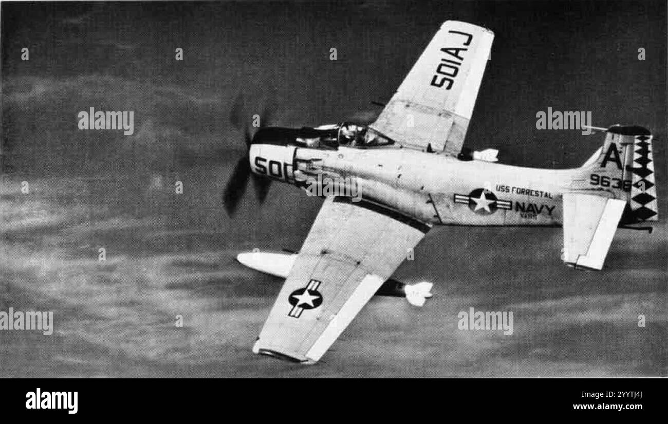 Douglas AD-6 Skyraider of VA-85 in flight, in 1961 Stock Photo - Alamy