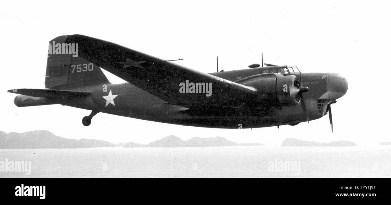 Douglas B-18B (SN 37-530, originally a B-18A) with the MAD tail boom ...