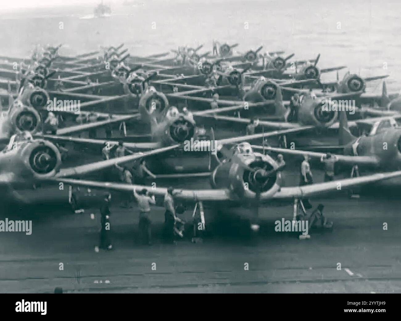 Douglas SBD Dauntless of VB-6 and VS-6 aboard USS Enterprise (CV-6), 19 ...