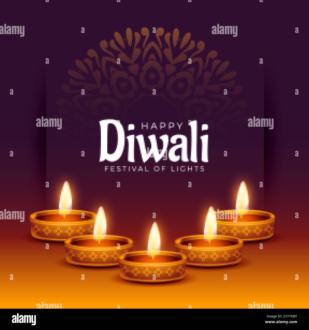 Vector stylish diya diwali hi-res stock photography and images - Alamy