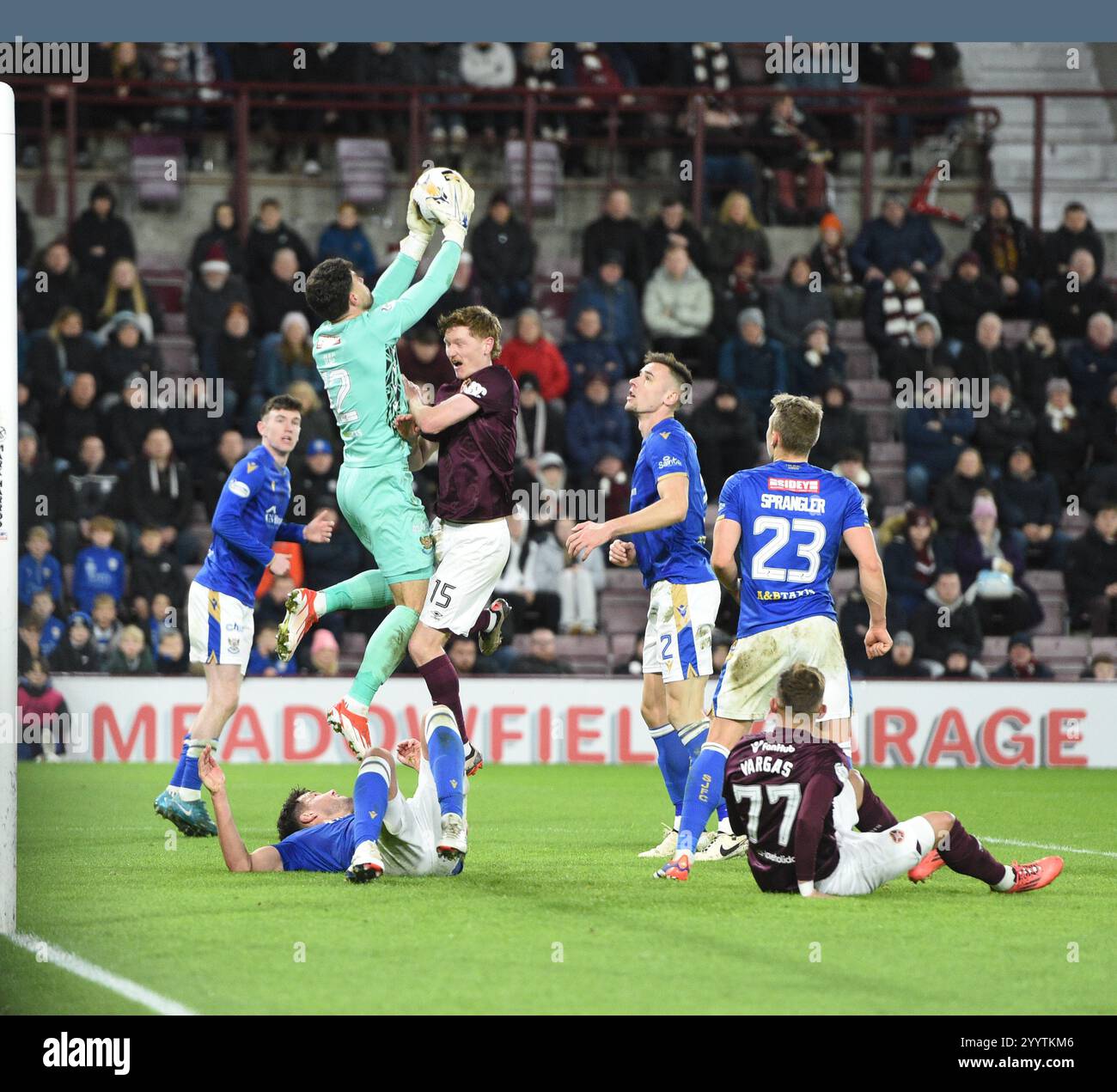 Tynecastle Park,Edinburgh.Scotland UK.22nd Dec 24 William Hill Scottish ...