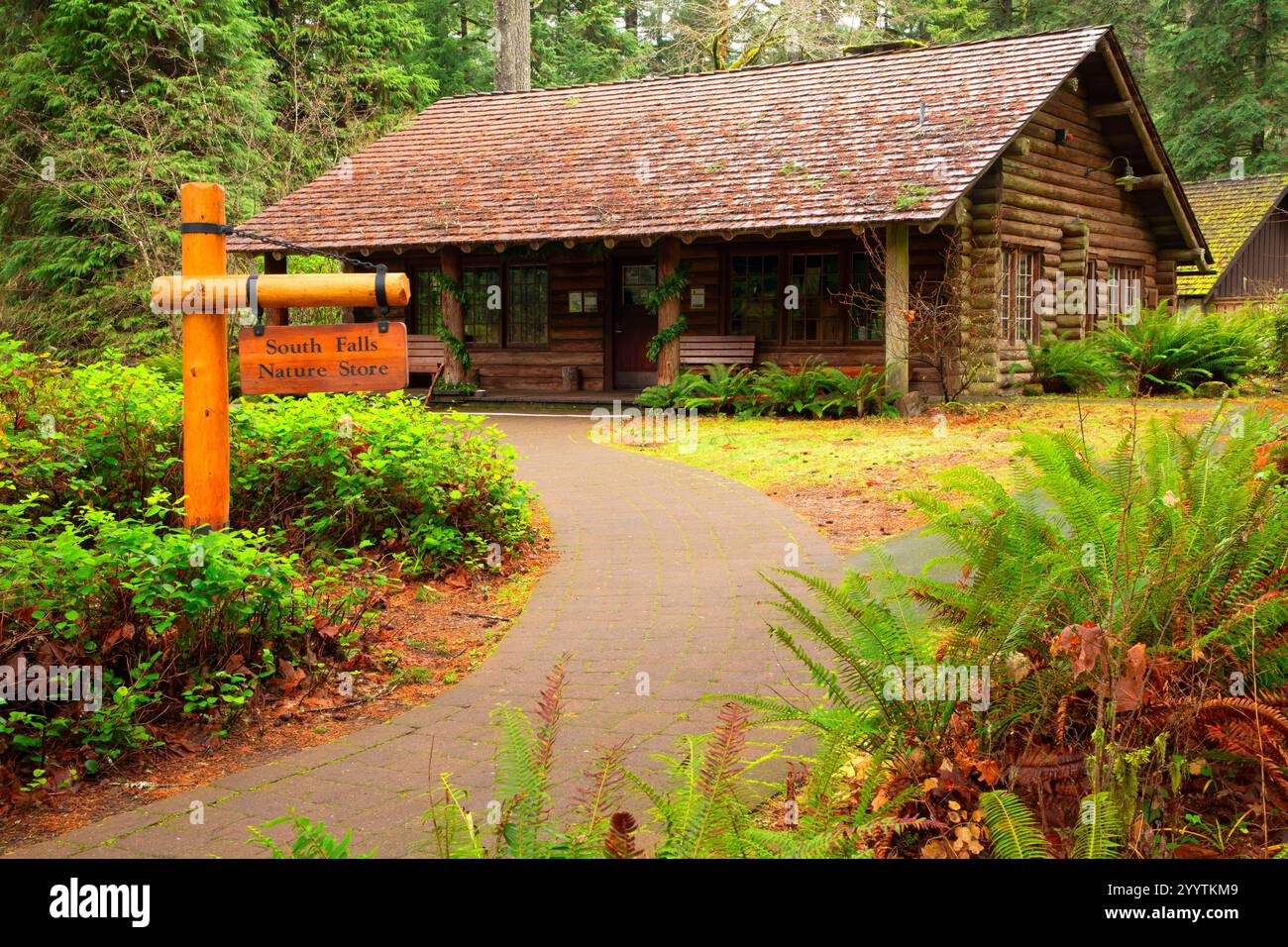 Nature Store in Civilian Conservation Corps building, Silver Falls ...