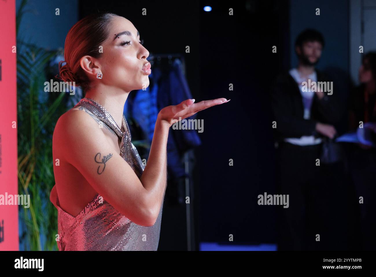 Argentinian singer Maria Becerra attends to the presentation of Xti New ...