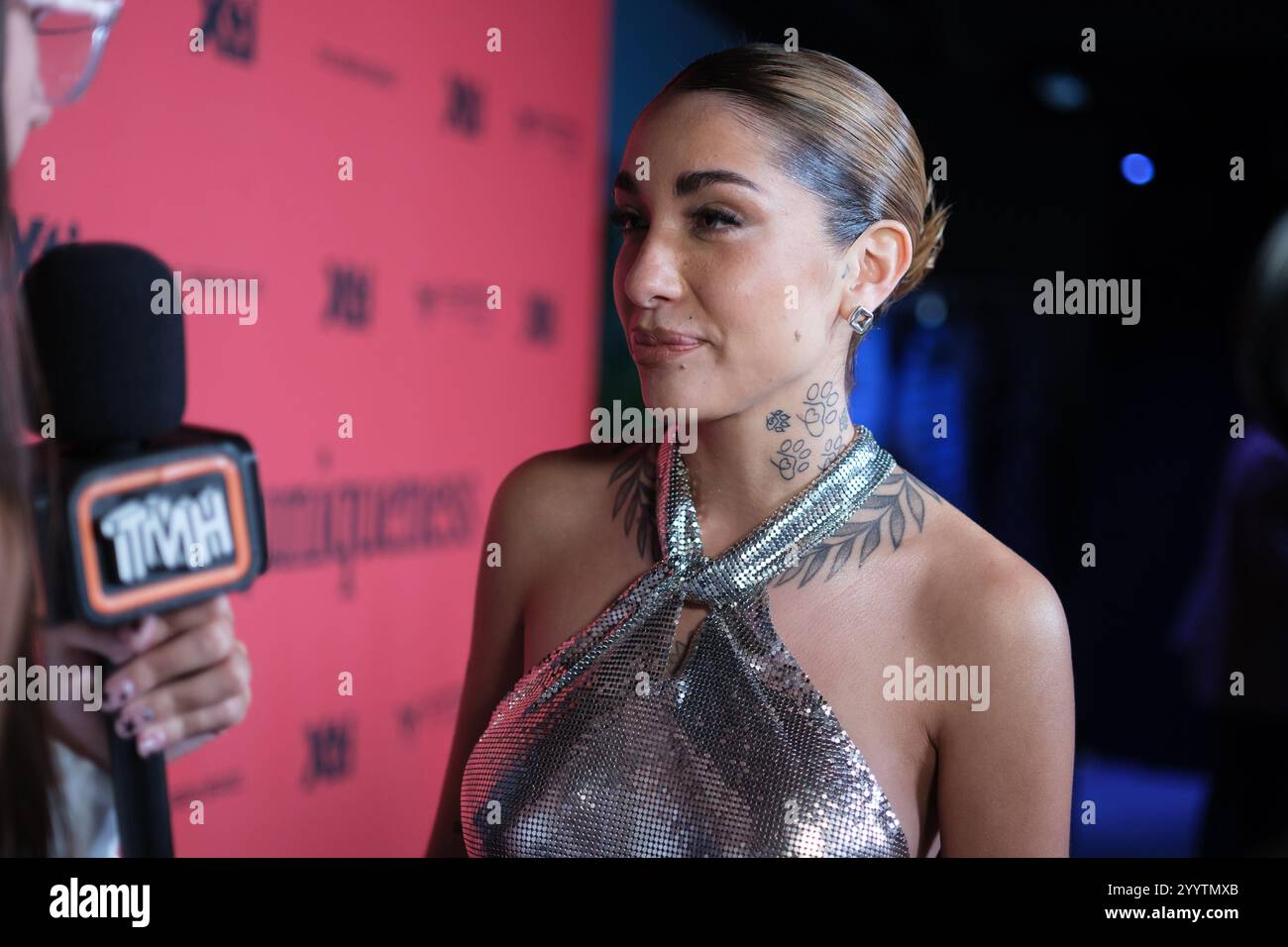 Argentinian singer Maria Becerra attends to the presentation of Xti New ...