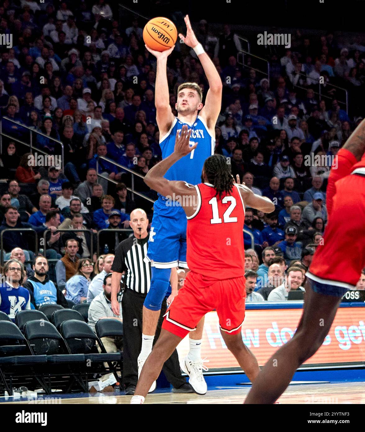 New York, United States. 21st Dec, 2024. Kentucky Wildcats forward ...
