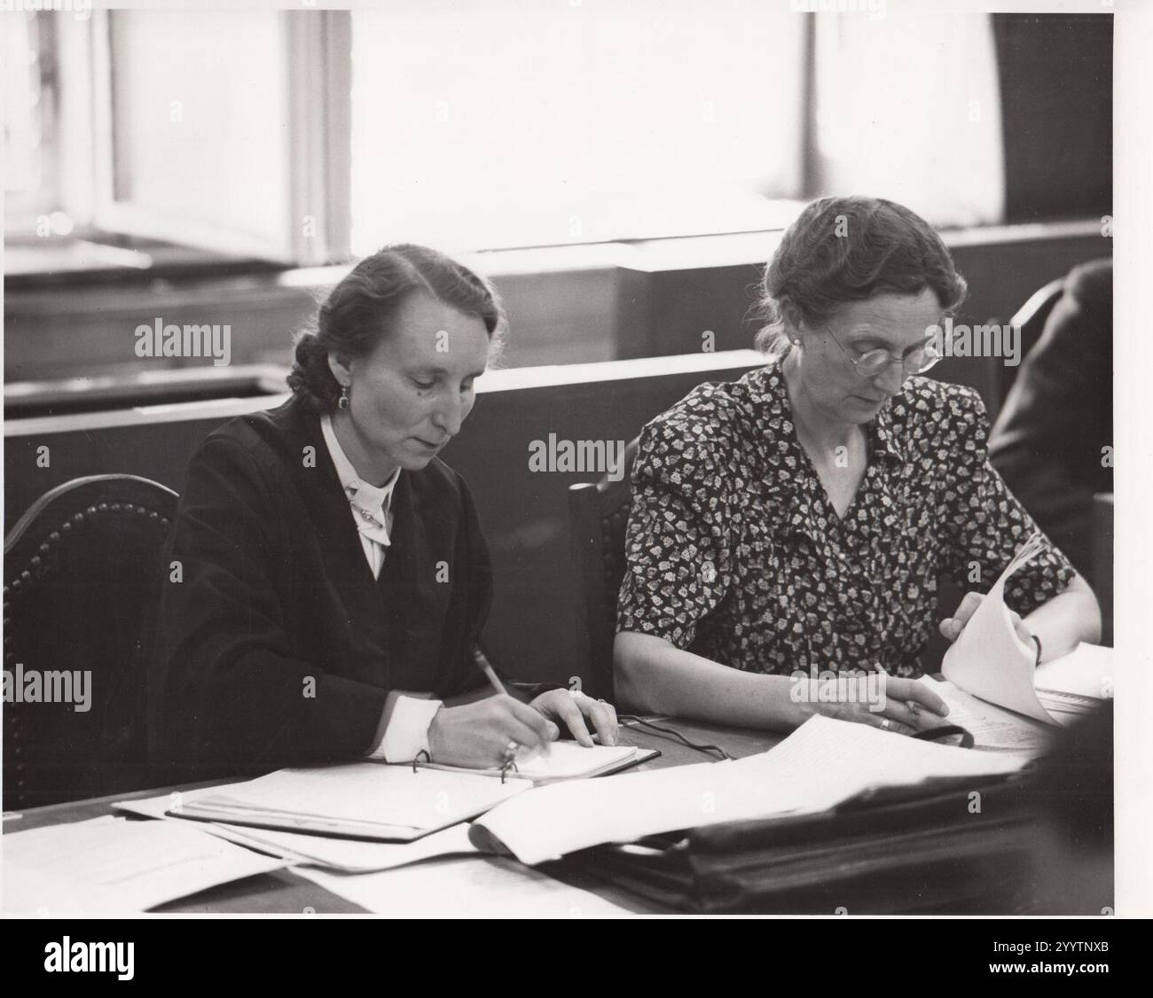 Dr. Agnes Nath-Schreiber, defense attorney and Frau Karen Huppertz ...