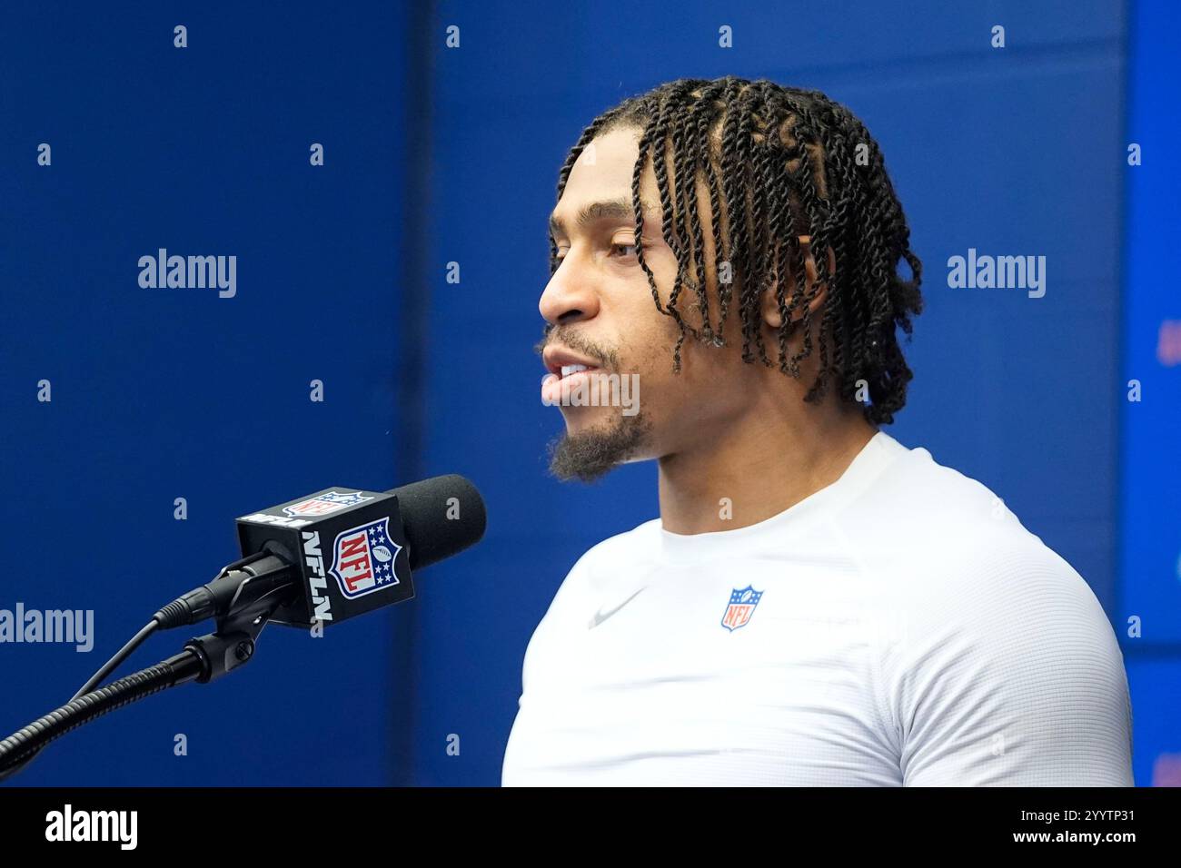 Indianapolis Colts running back Jonathan Taylor speaks during a news ...