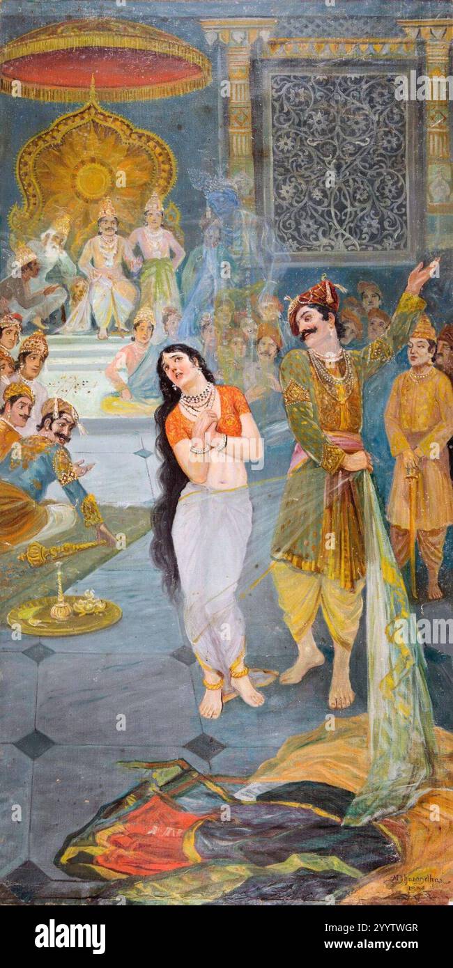 Draupadi Vastraharan by MV Dhurandhar Stock Photo - Alamy