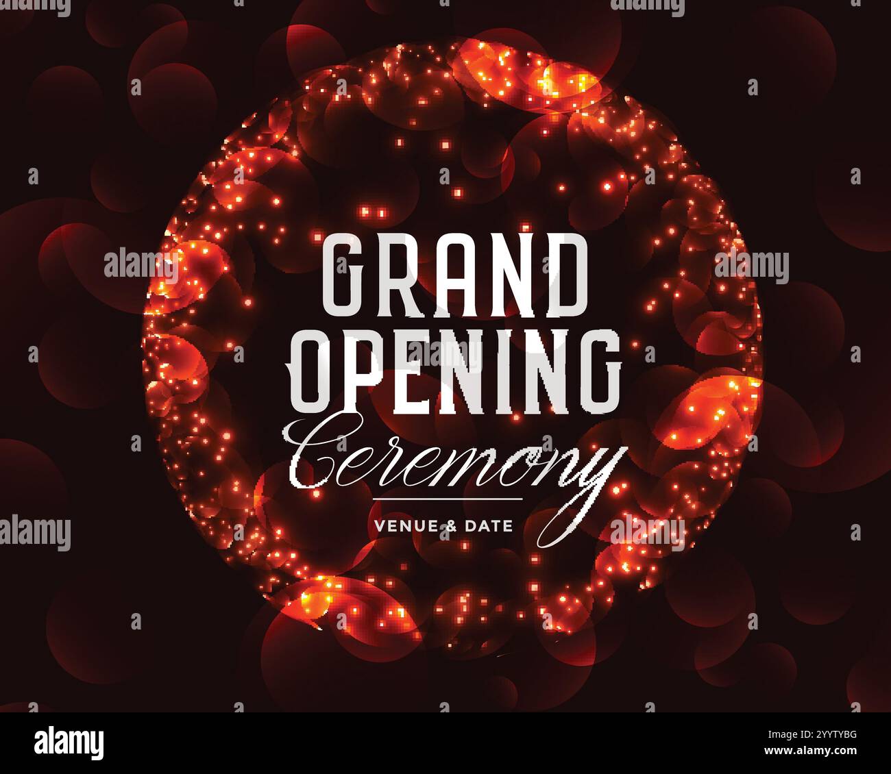 grand opening ceremony celebration template design with sparkles Stock ...