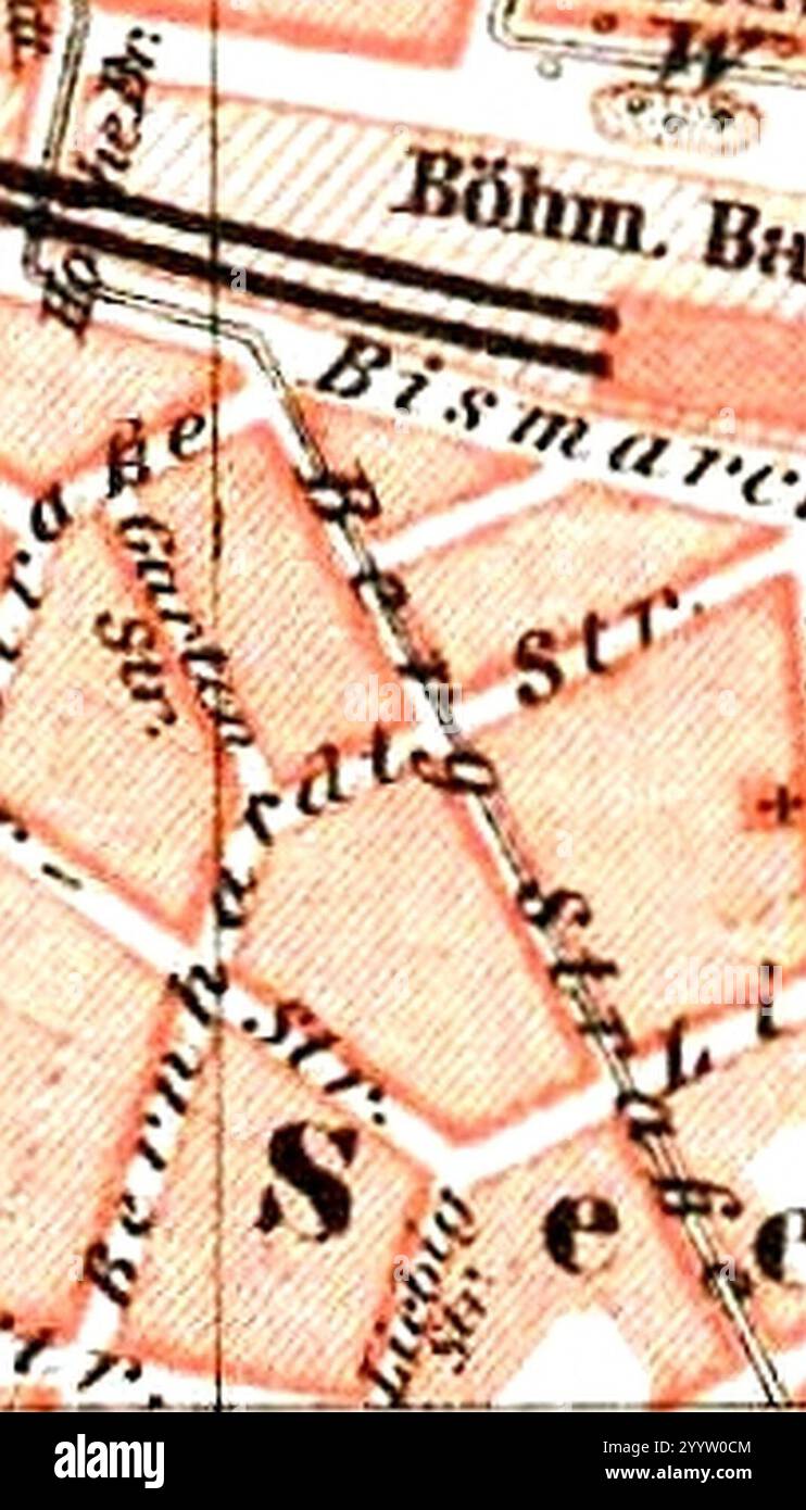 Dresden Map 1895-Variante 1 Stock Photo - Alamy