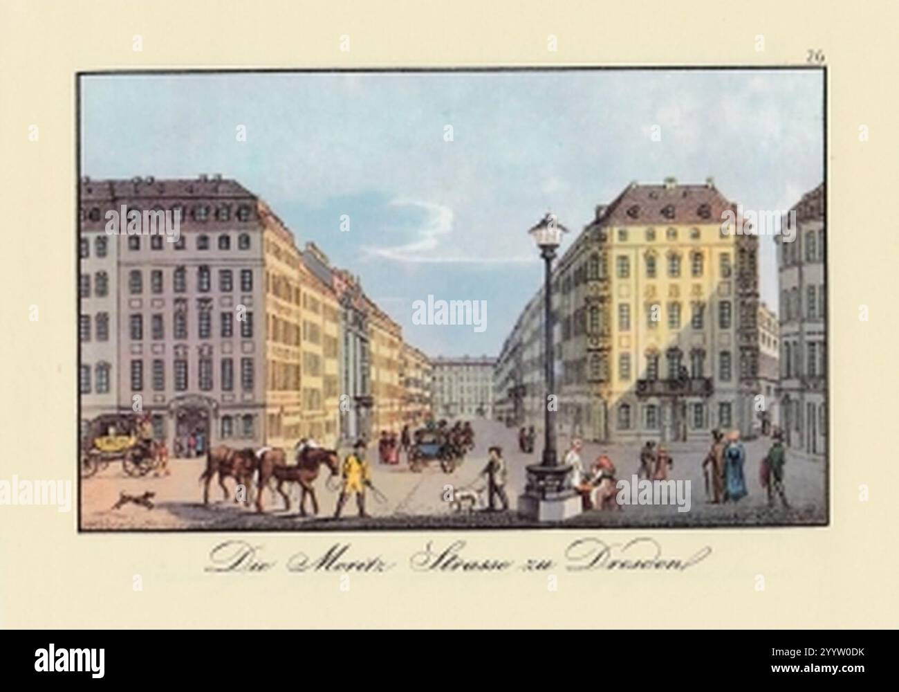 Dresden- Moritzstraße nach Johann Carl August Richter um 1820 Stock ...