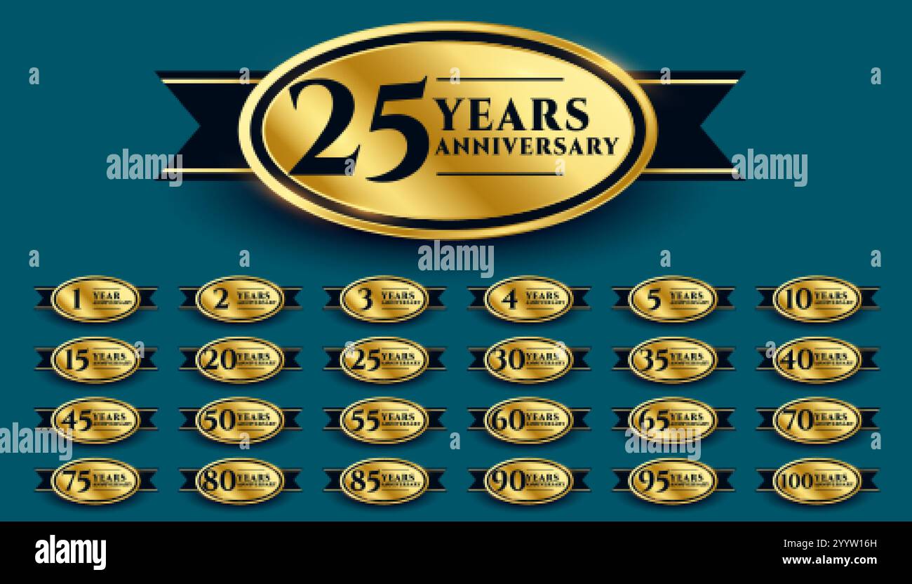 styligh golden anniversary label design Stock Vector Image & Art - Alamy