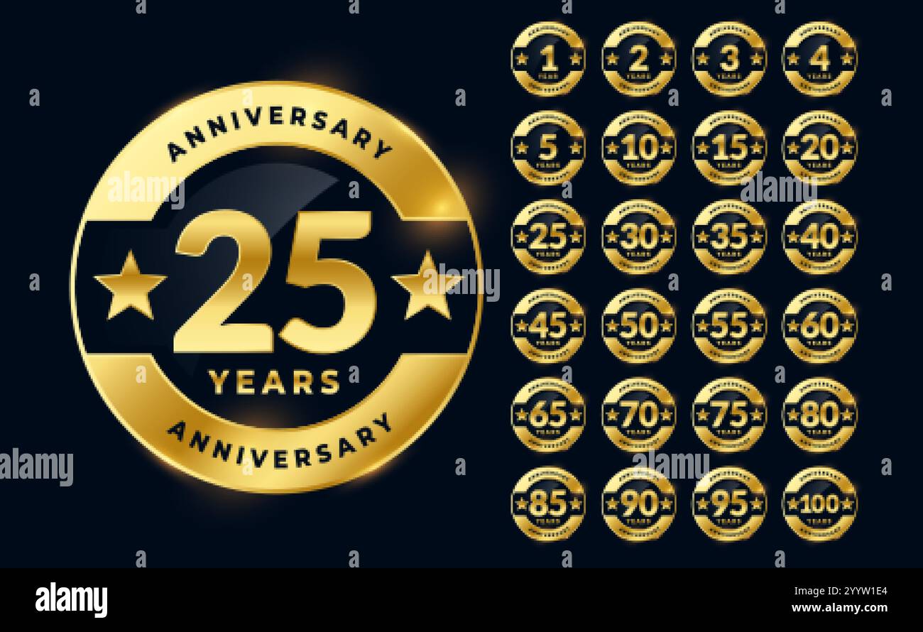 labels set for wedding anniversary Stock Vector Image & Art - Alamy