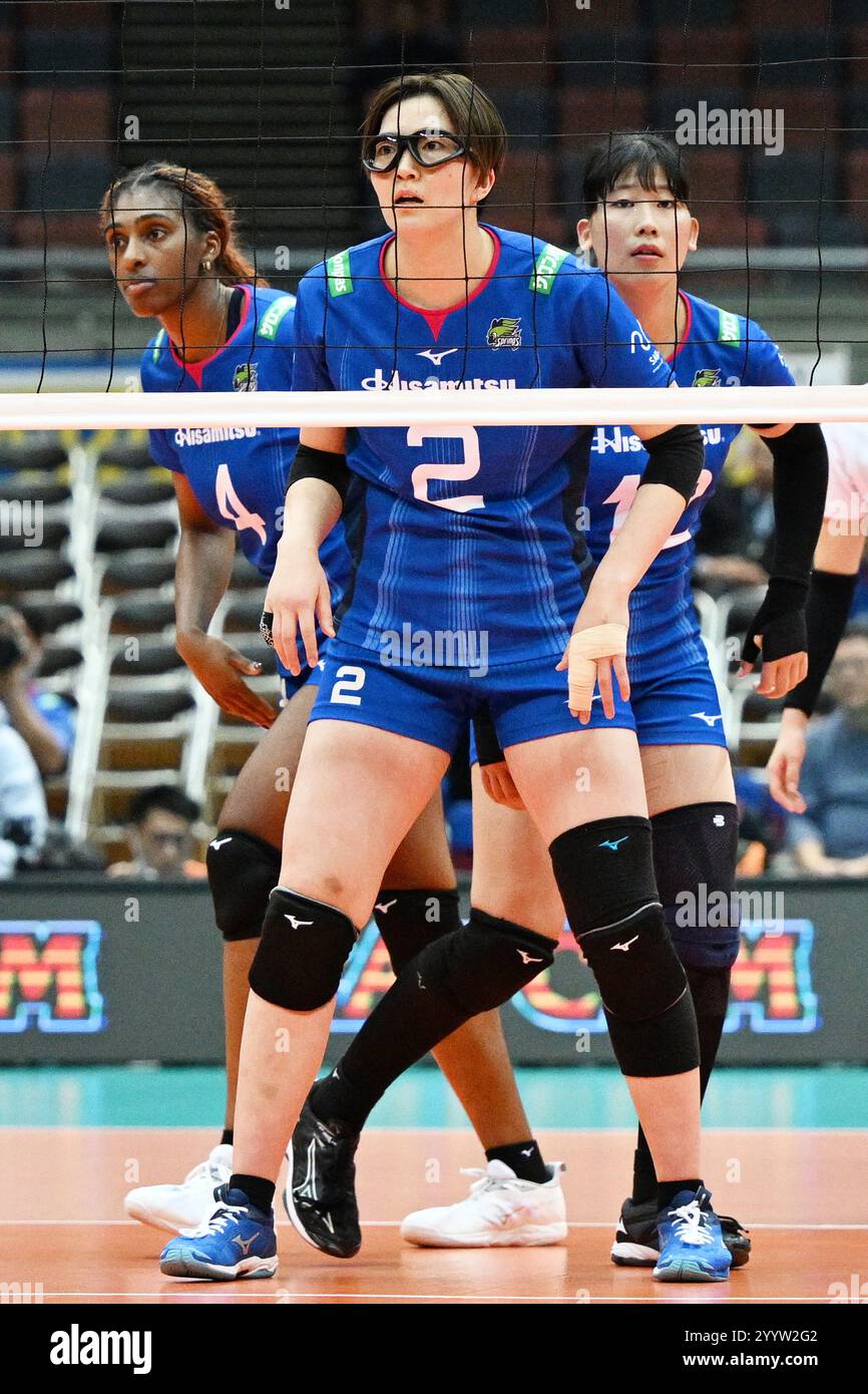 Osaka, Japan. Credit: MATSUO. 21st Dec, 2024. (L-R) Stephanie Samedy, Ayaka Araki, Megumi ...