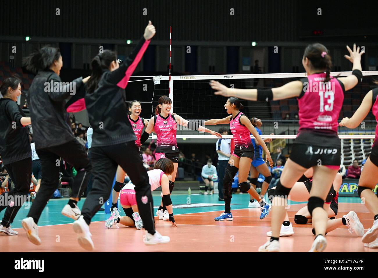 Osaka, Japan. Credit: MATSUO. 21st Dec, 2024. Victorina Himeji team group Volleyball : 2024 All ...