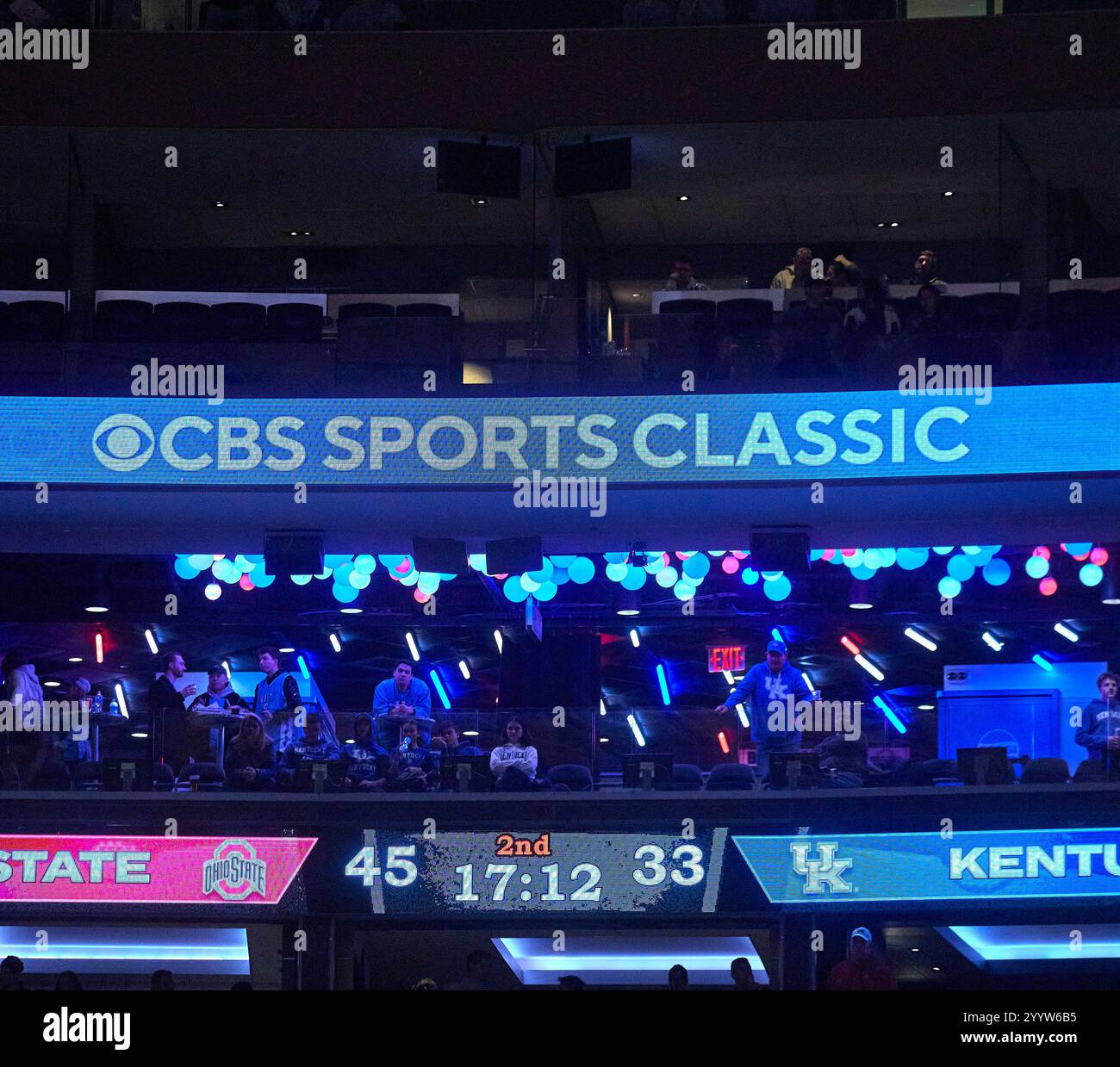 General view of the scoreboard during the CBS Sports Classic game ...