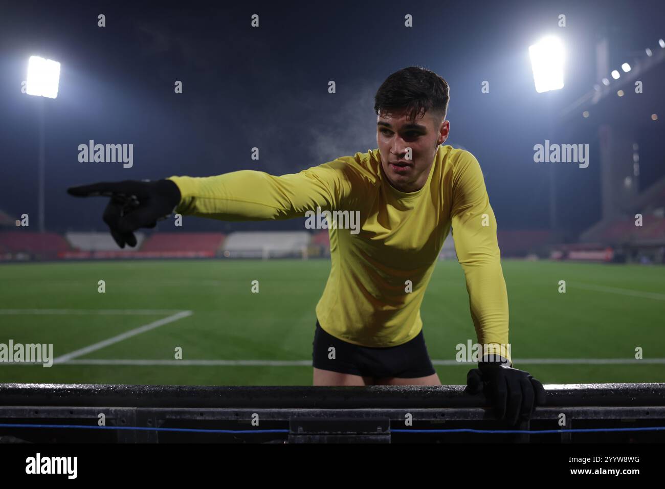 Monza, Italy. 22nd Dec, 2024. Vasilije Adzic of Juventus reacts ...