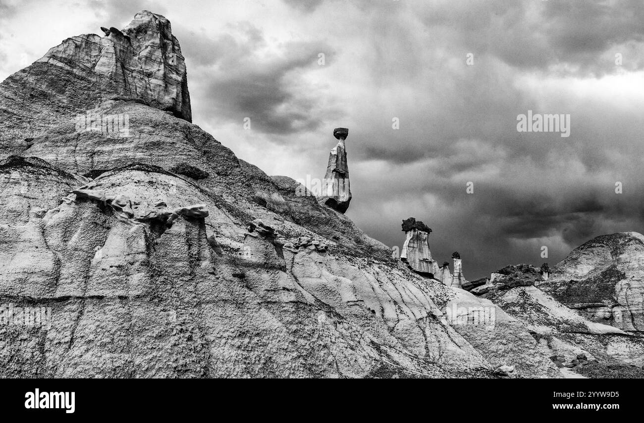 Bisti badlands in new mexico Black and White Stock Photos & Images - Alamy