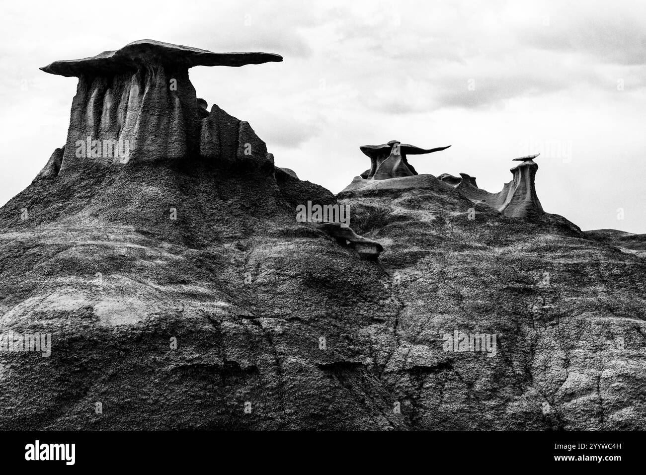 Bisti badlands in new mexico Black and White Stock Photos & Images - Alamy